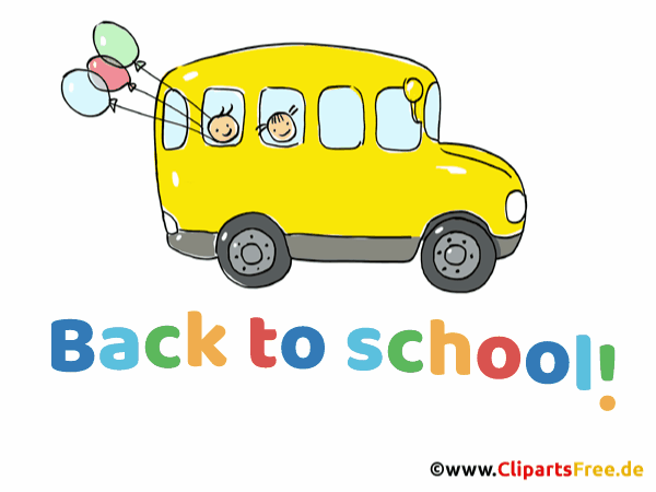 Gif animacija Šolski avtobus