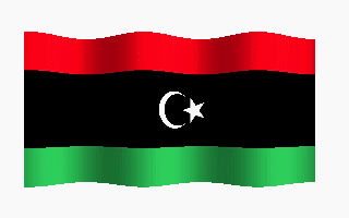 Animación de gif de bandera de Libia