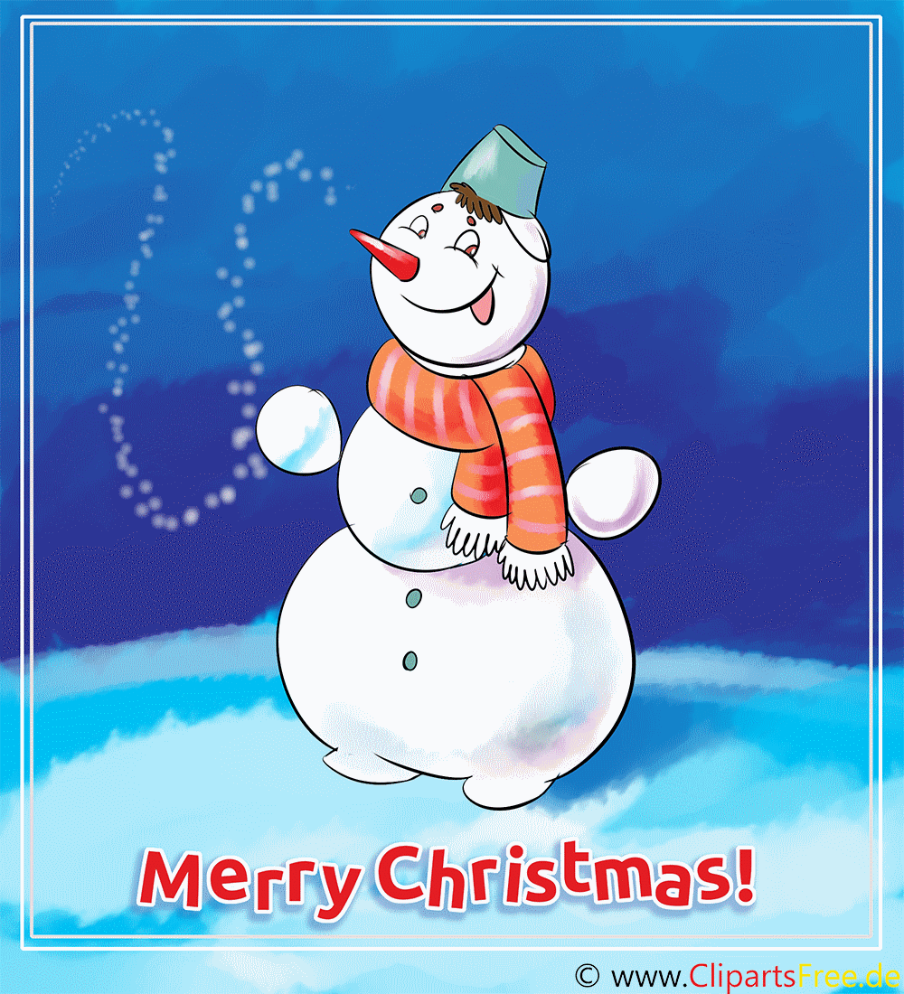 Boneco de neve gif clipart animado grátis