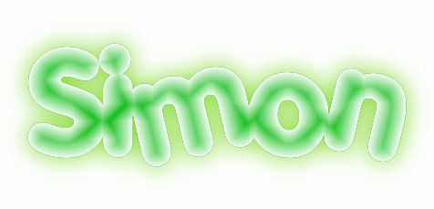 Simon nombre niño - nombres animados con brillo
