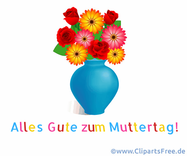 Blumenstrauß zum Muttertag Gif-Glückwunschkarte