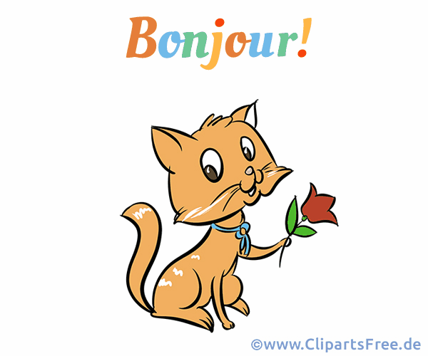 Clipart Buenos días en francés