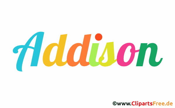 Addison Vorname für Jungen Illustration, Bild, Gif Grafik