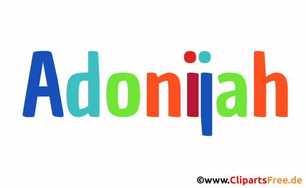 Adonijah primeiro nome para meninos como uma imagem GIF animada