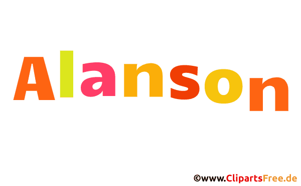 Alanson primeiro nome para meninos como uma imagem GIF animada