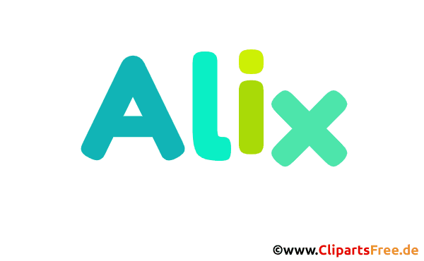 Alix Picture with Name - Animated Pictures with First Names