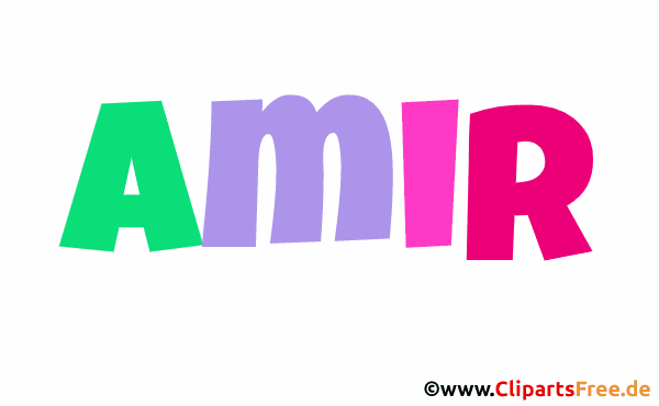 Foto de Amir com nome - fotos com nomes de bebês