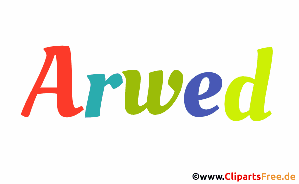 Arwed fornavn bilde med dekorativ skrift - fornavn for gutter