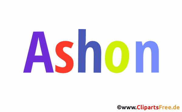 Ashon bilde med navn - Animerte bilder med fornavn