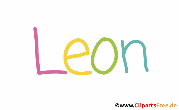 Leon Name animiert als Gif-Datei