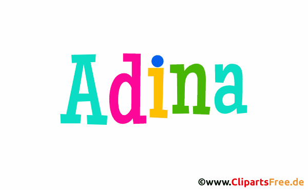 Adina apellido de soltera hecho de letras animadas