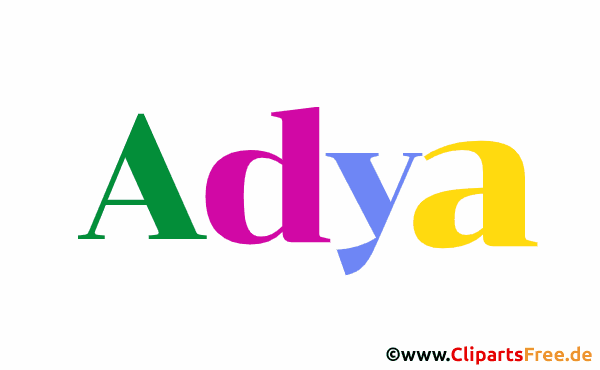 Adya First Name - Originale pigenavne som gifs