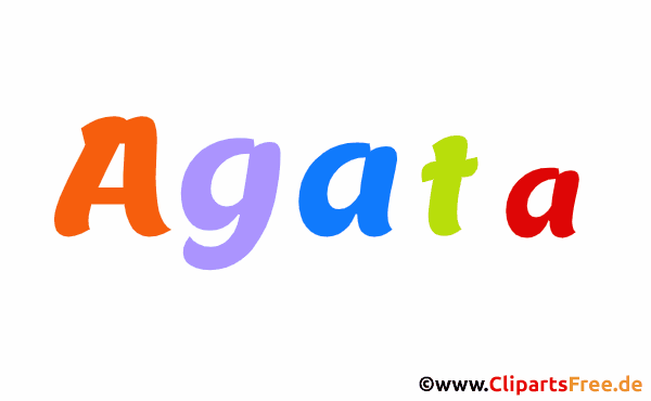 Agata Mädchenname für Baby als Illustration