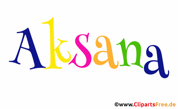 Aksana Name Vorname für Baby Gif-Animation