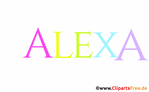 Nombre de Alexa para niñas como un archivo gif animado
