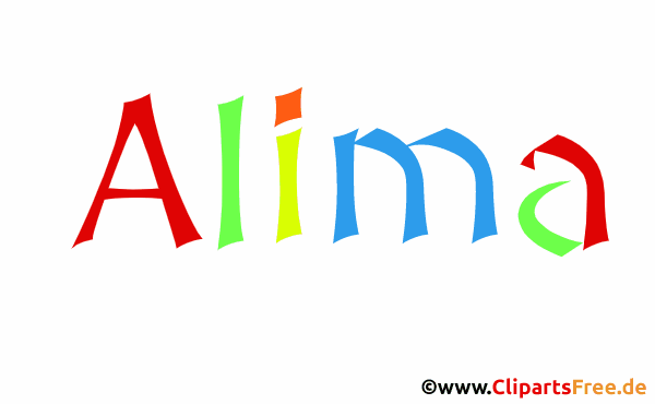 Alima Name für Mädchen als Animationsbild