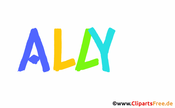 Allyn jente fornavn for baby som et animert bilde