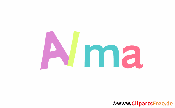 El nombre de Alma para niñas como un archivo gif animado