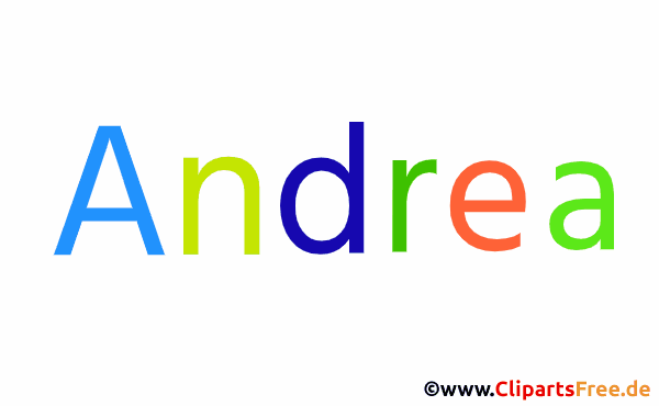 Nome de Andrea para meninas como um arquivo GIF animado