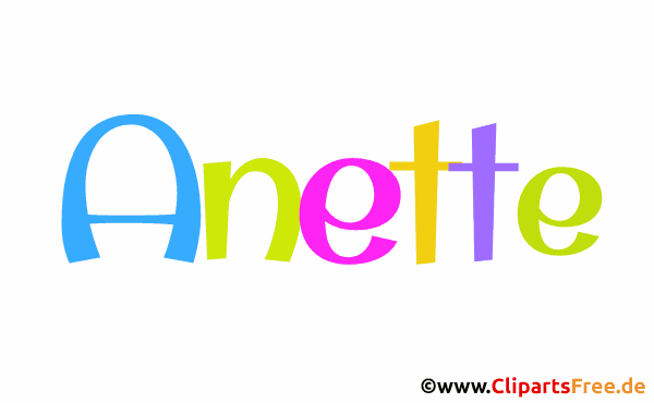 Anette primeiro nome para meninas como um arquivo GIF animado