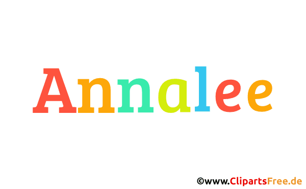 Annalee lindo primeiro nome para meninas - ilustrações com nomes feitos ...