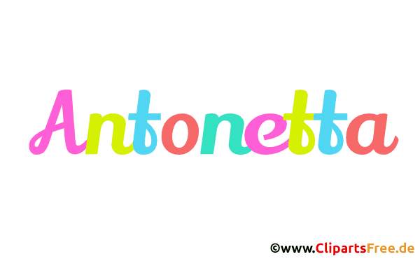 Nombre Antonetta para ilustración de niñas con letras