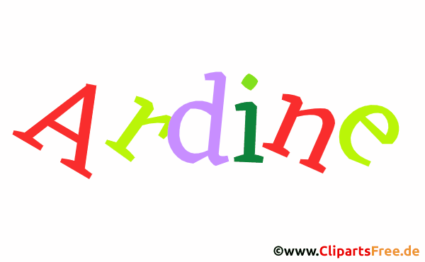 Ardine primeiro nome para meninas como uma imagem GIF