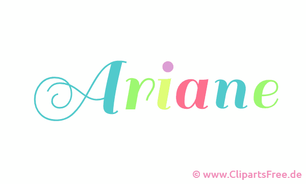 Ariane lindo nome animado para meninas