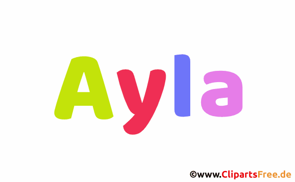 Ayla name picture animada - hermosos nombres de niña