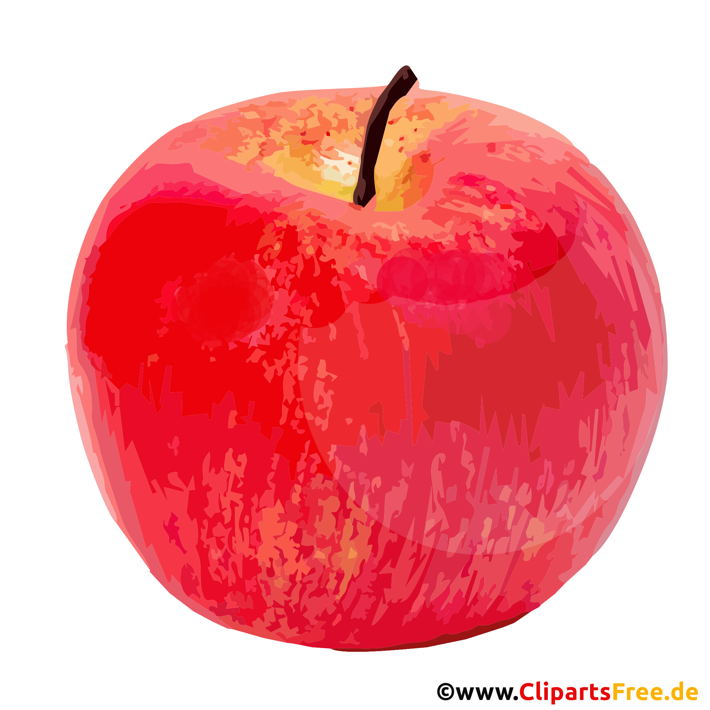 Pomme Rouge Clipart, Image, Illustration en tant que fichier PNG