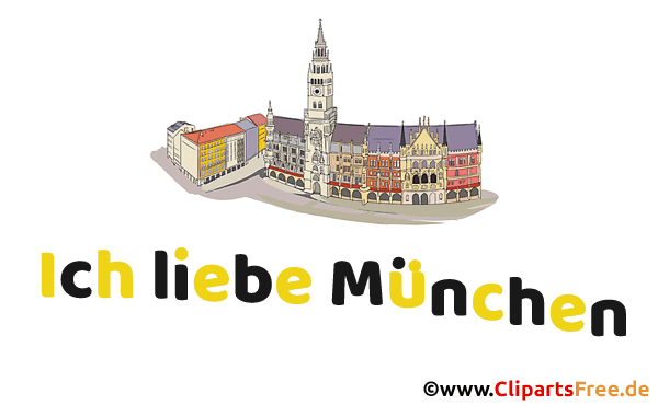 Eu amo Munich Gif Animation, Clip Art