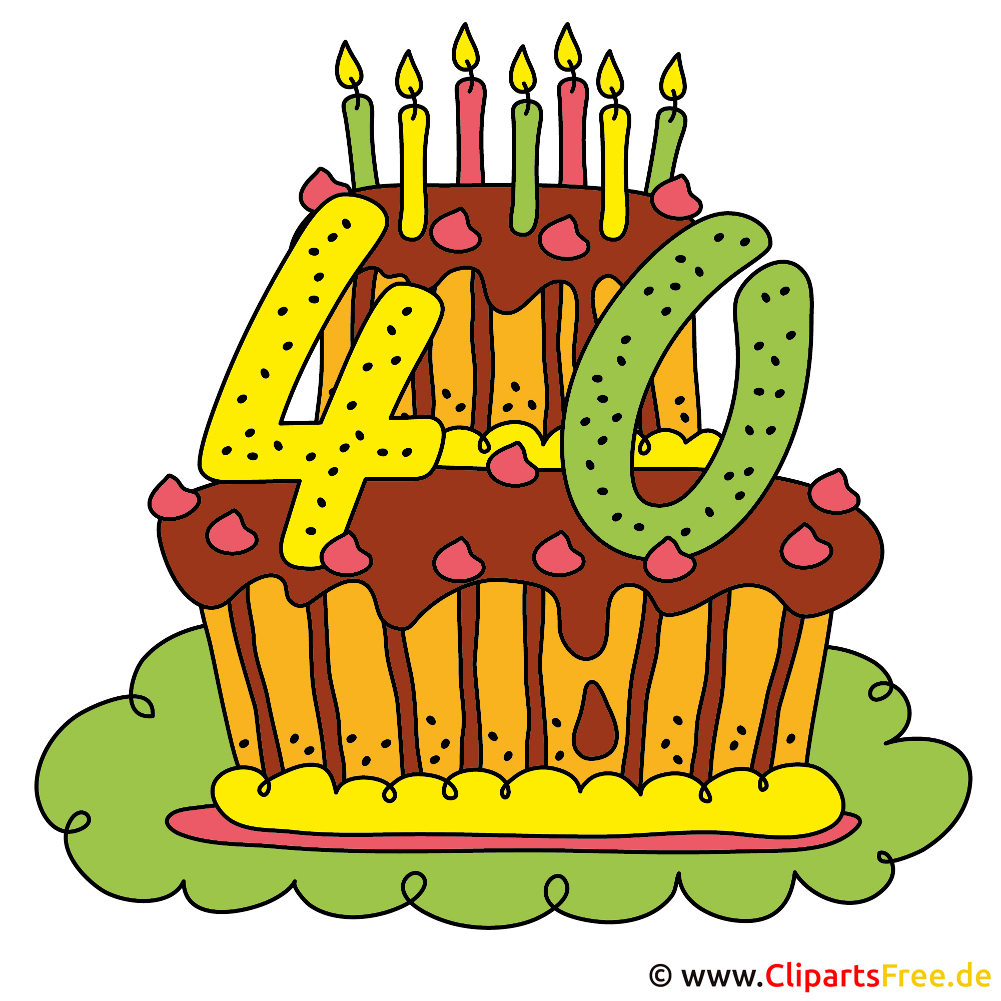 40 Jarig Jubileumfeest Clipart Afbeelding