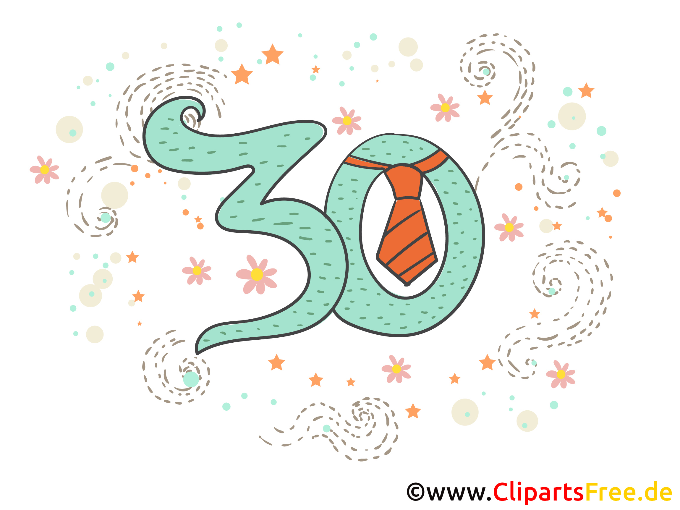 Feliz Cumpleaños Número 30 Para Imprimir