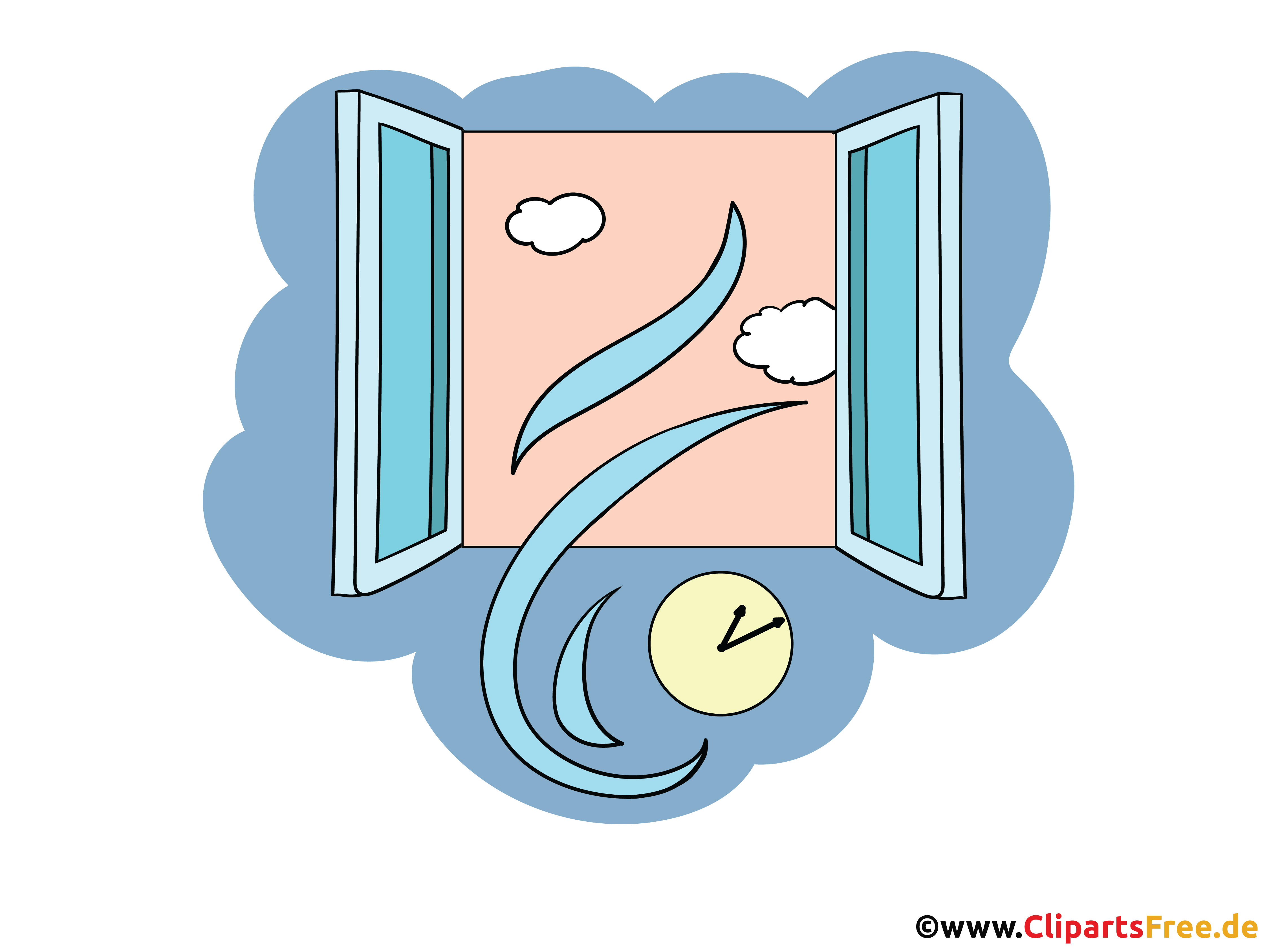 Raum regelmäßig luften Bild - Printmaterialien zum Corona Virus