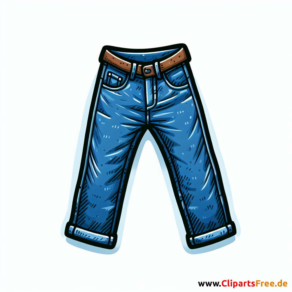 Jeans Clipart - Bilder zum Thema Kleidung