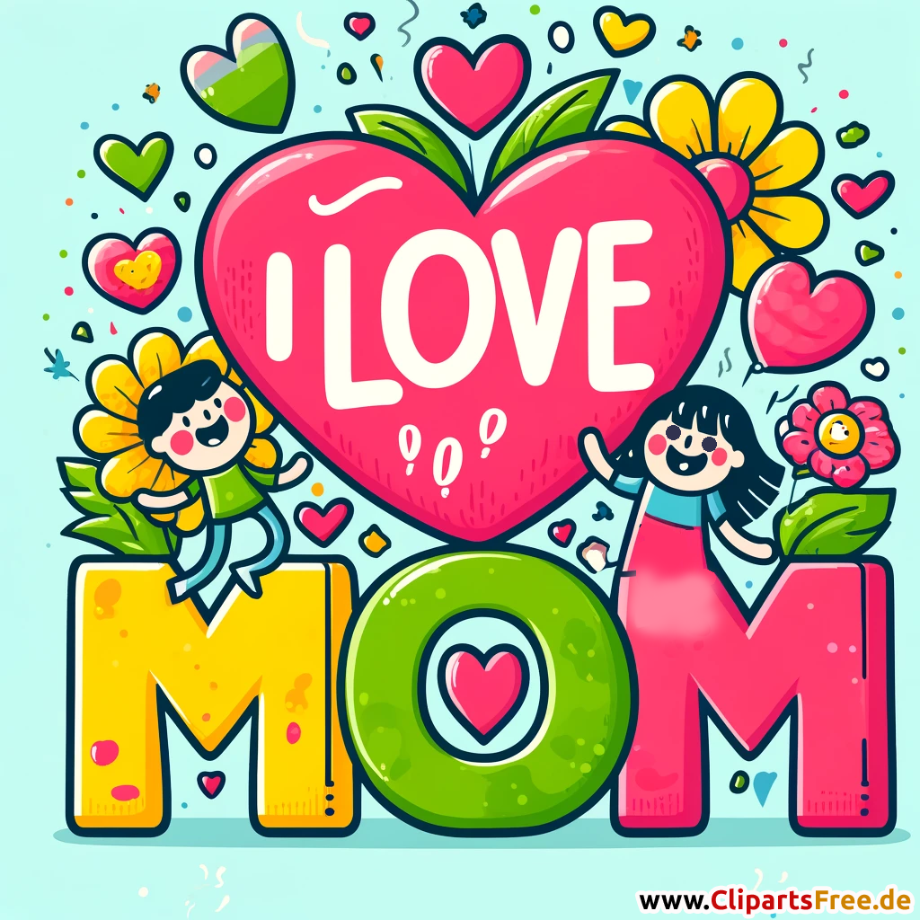 I liebe Mutter eCard zum Muttertag