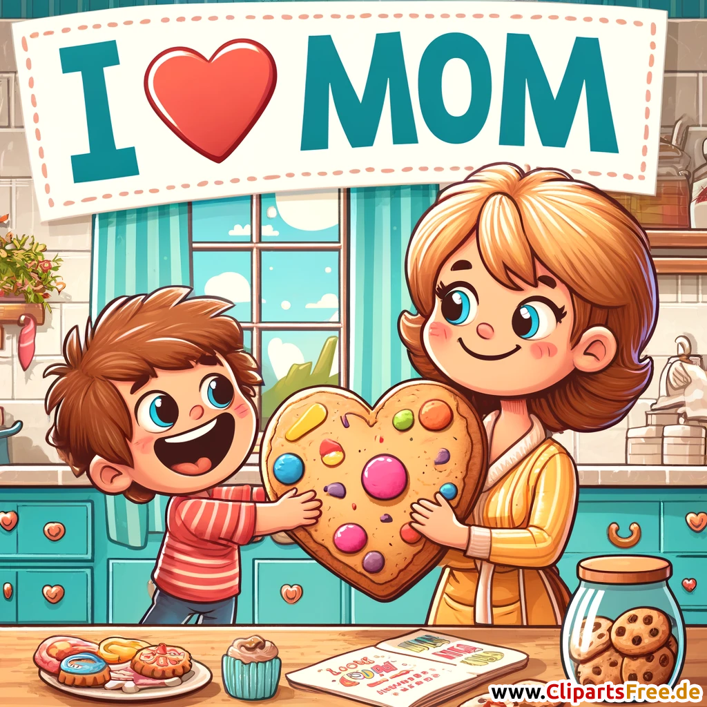 Ich liebe Mama Grusskarte zum Muttertag