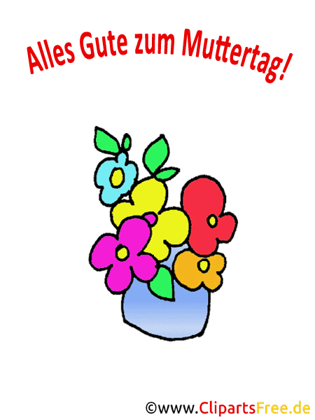 Muttertag Grusskarte Blume kostenlos