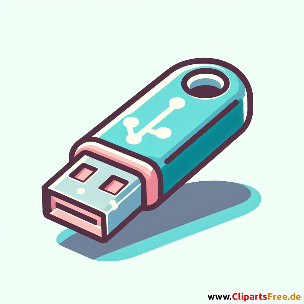 Clipart de stick USB - imagens sobre material de escritório