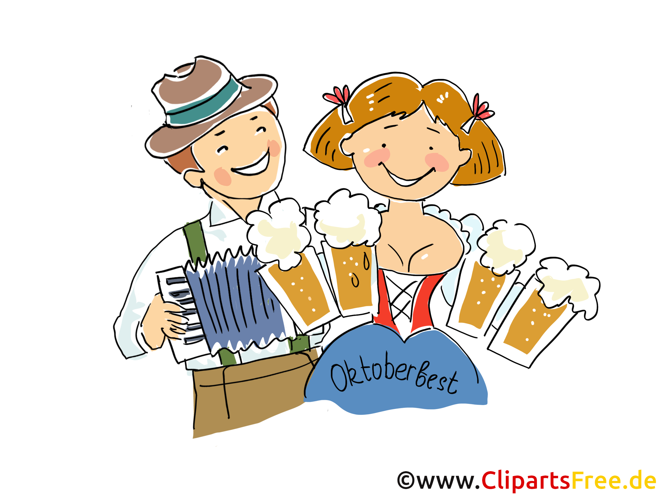 Fest in Bayern Oktoberfest Clipart, Bild, Grafik, Illustration, Comic ...