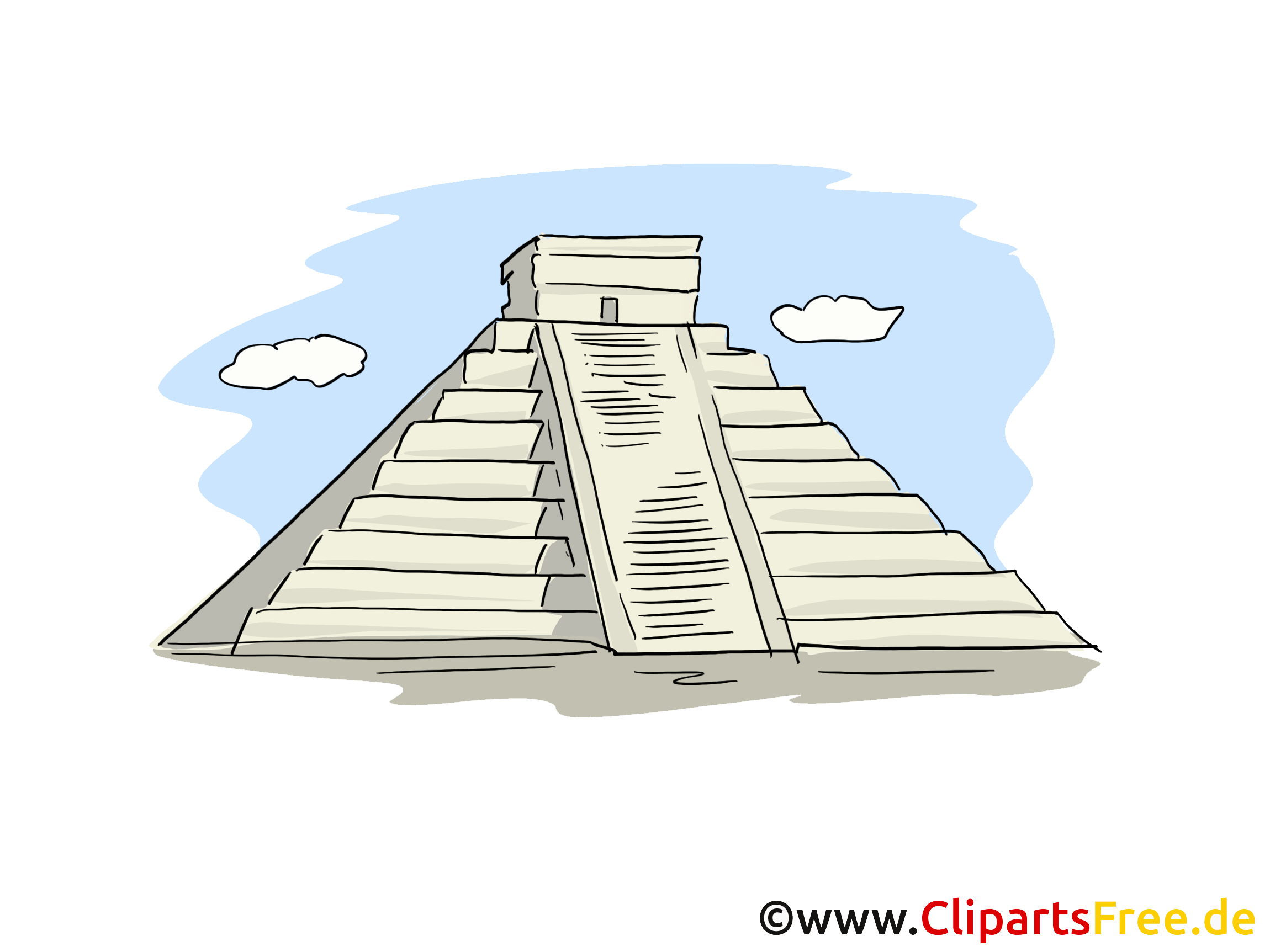 Maya Pyramide des Kukulcan Clip Art, Bild