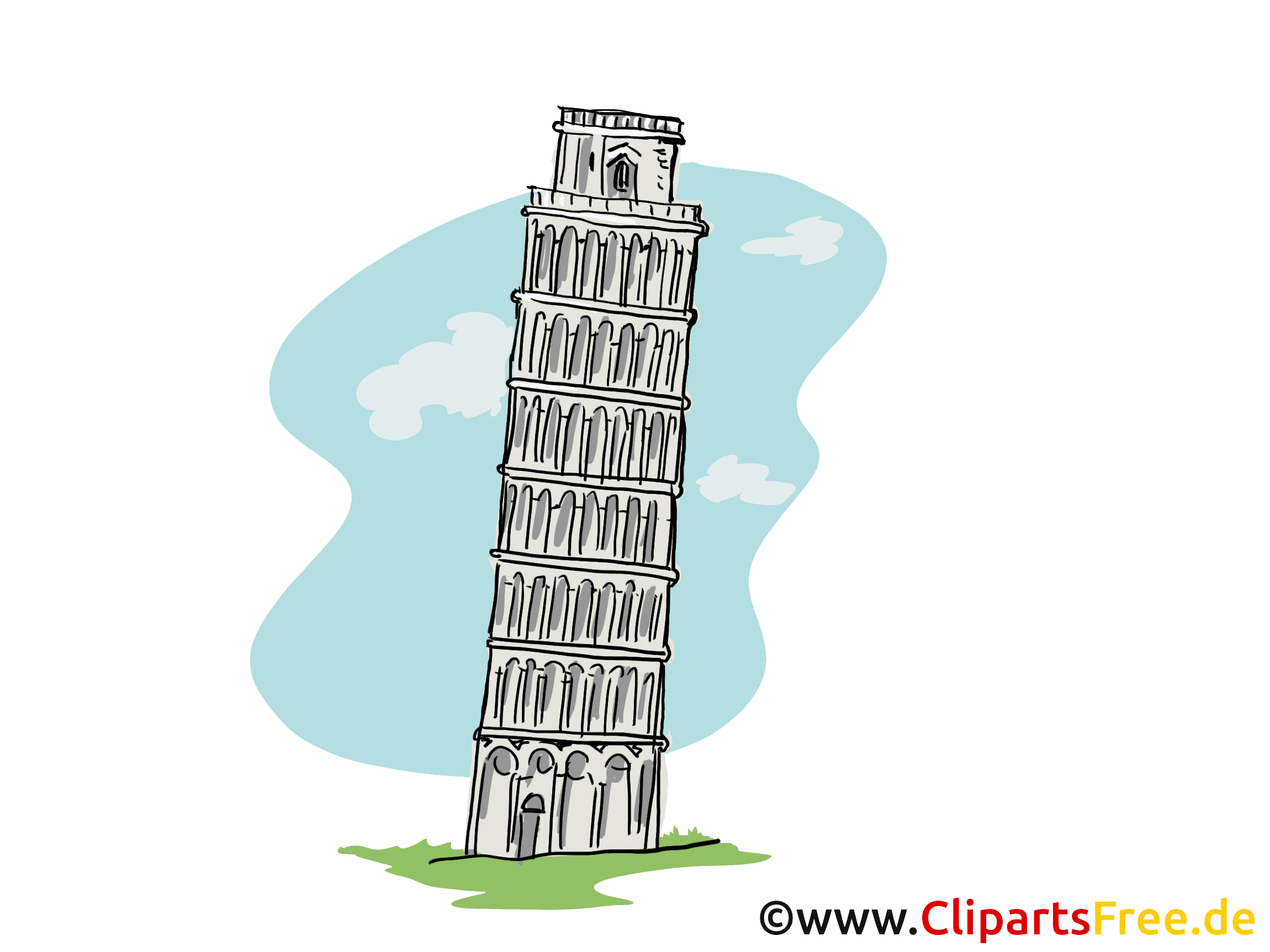 Schiefer Turm Von Pisa Clipart, Bild, Cartoon
