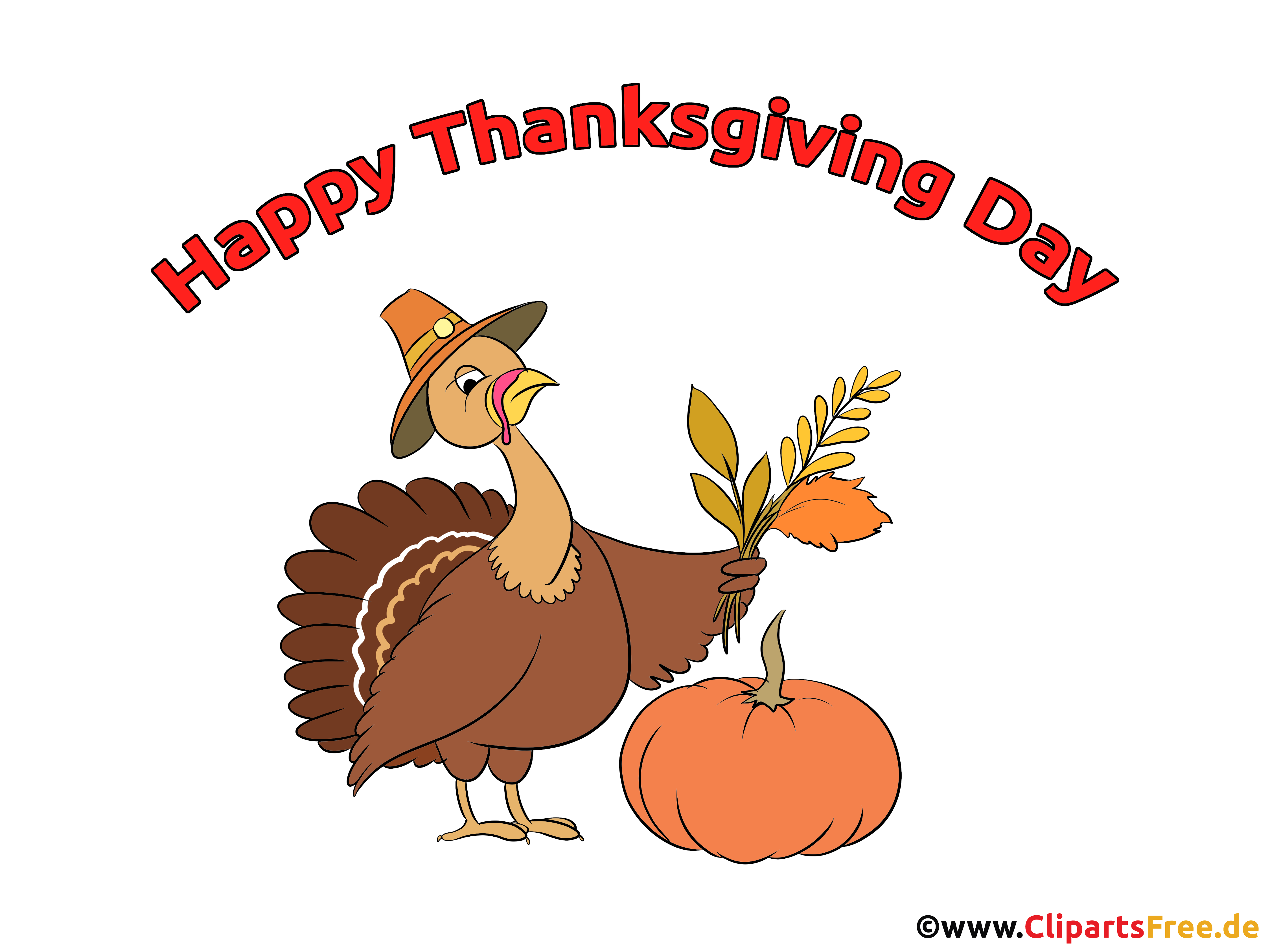 Happy Thanksgiving Day Cartoon Clip Art