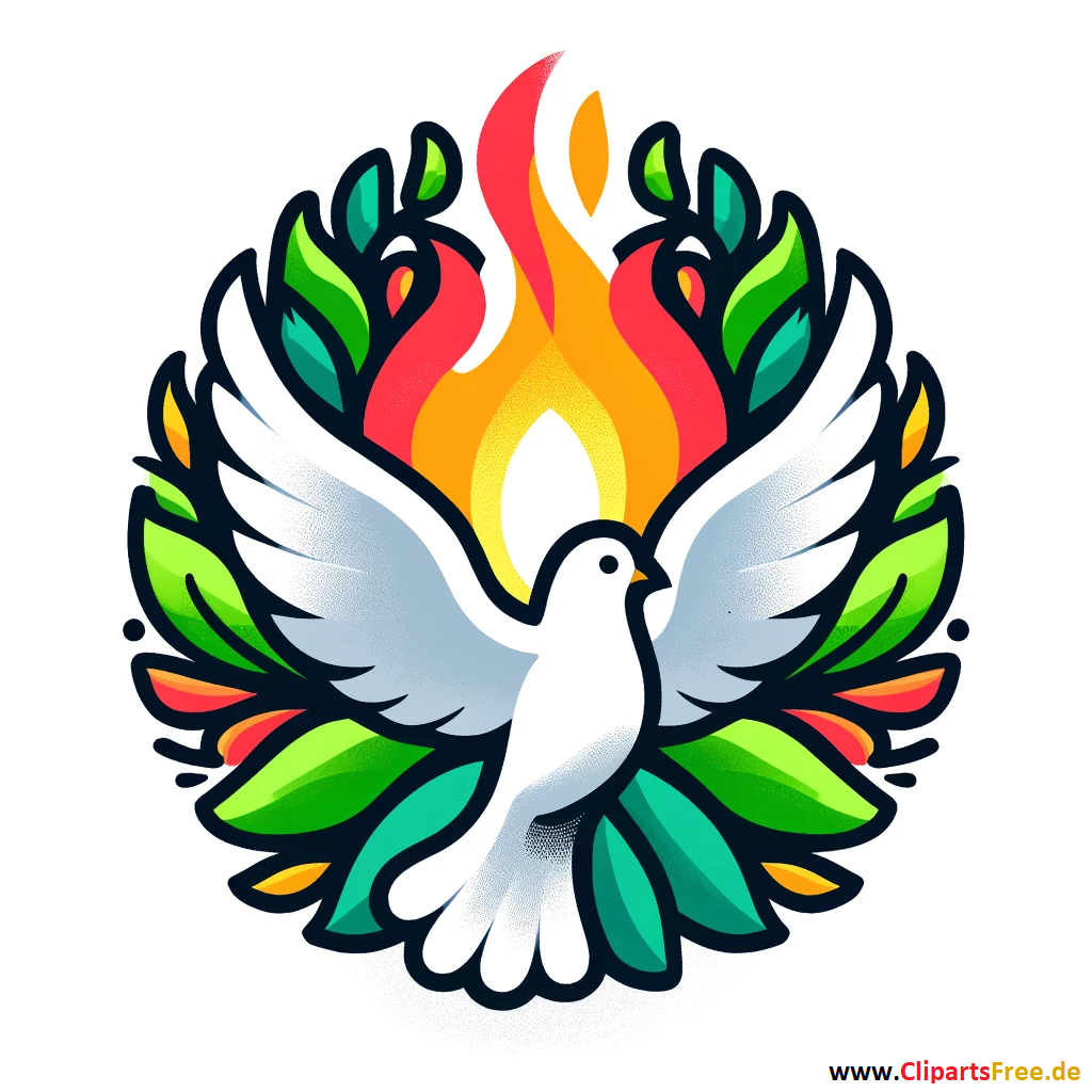 Clipart-Bild Taube zu Pfingsten kostenlos