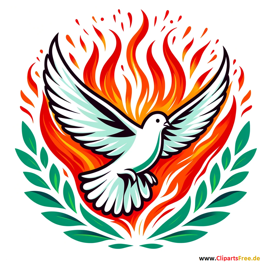Clipart para Pentecostes com pomba - imagens grátis