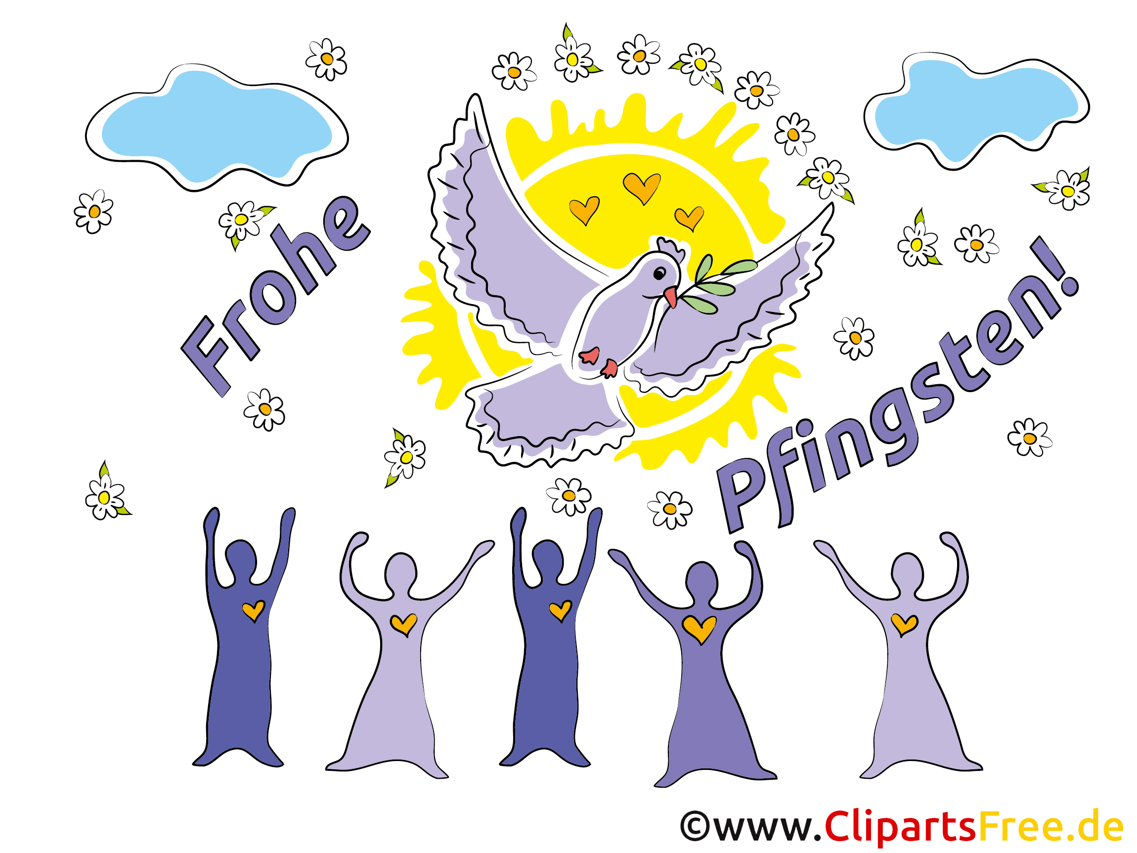 Clipart lindo Pentecostes