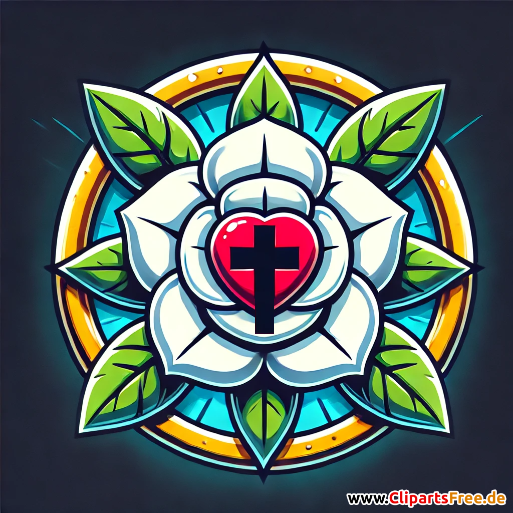 Luther Rose Illustration zur Reformation