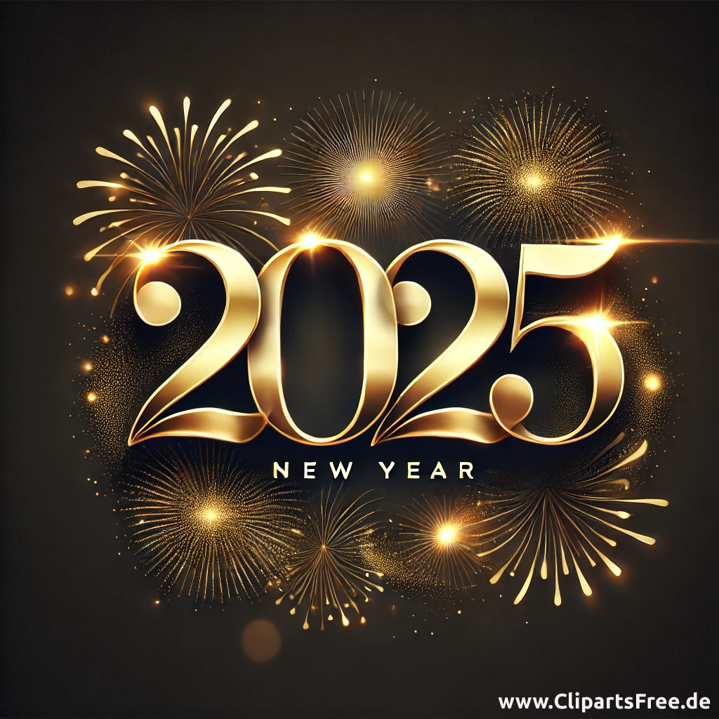 Ein gesundes und erfolgreiches Neujahr 2025 Glückwunsch