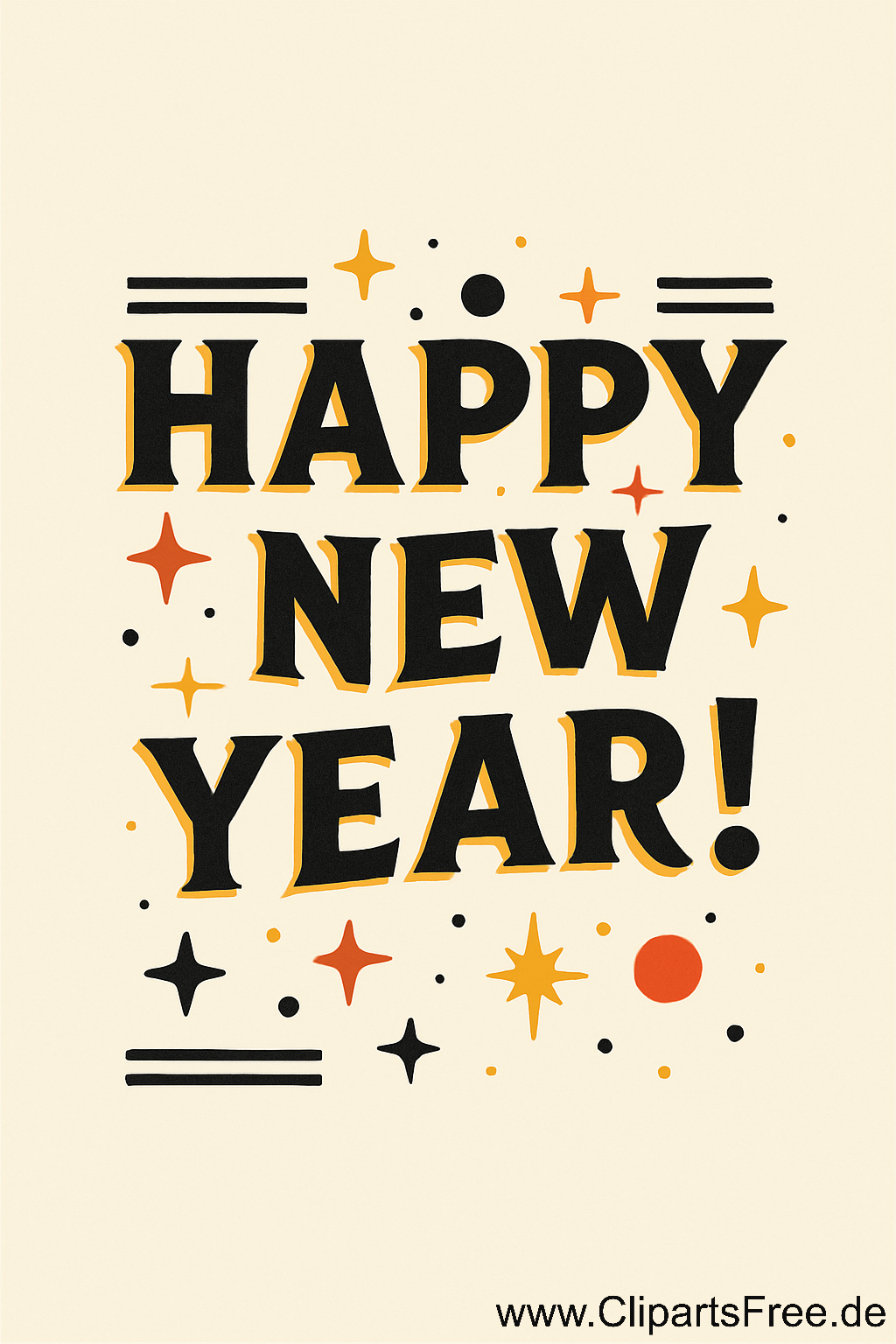 Happy New Year Karte