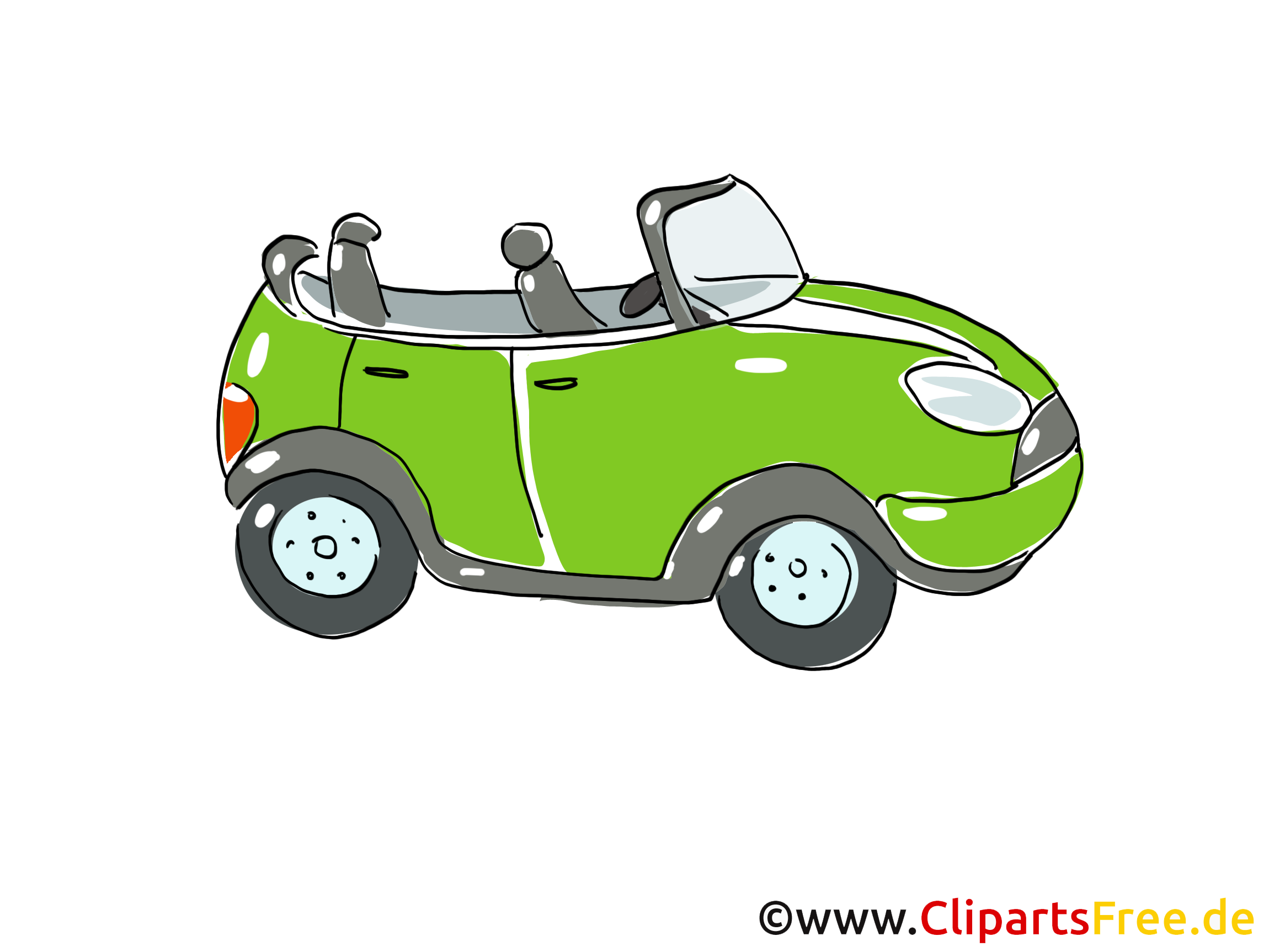 Cabriolet Clipart, Bild, Cartoon, Comic, Grafik